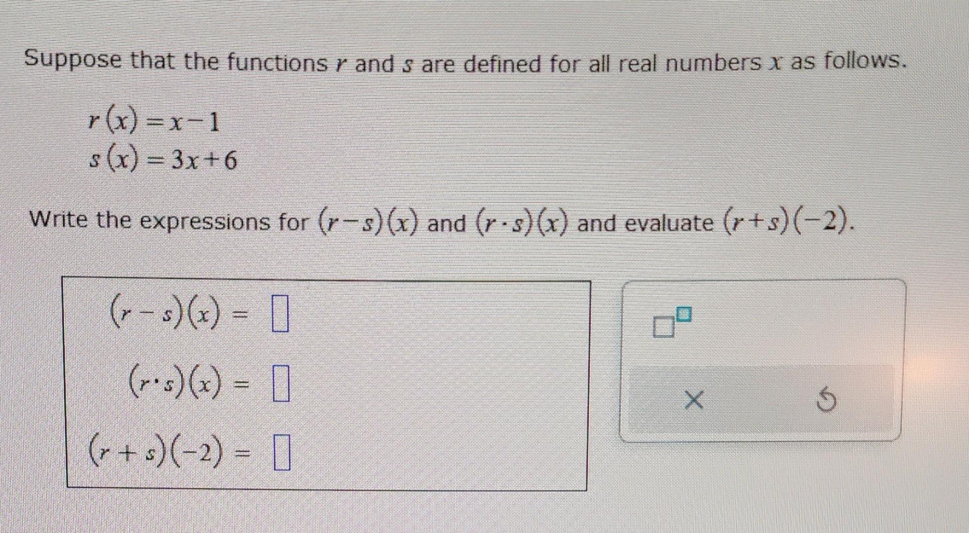 Solved Suppose That The Functions R And S Are Defined For 2578