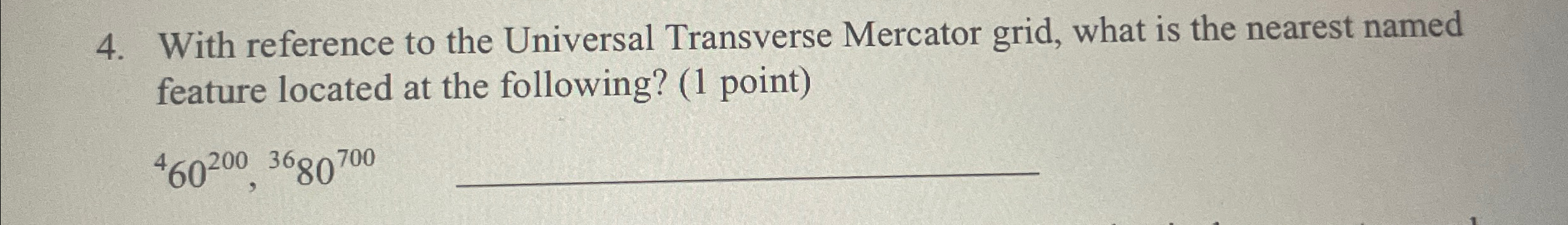 Solved With reference to the Universal Transverse Mercator | Chegg.com