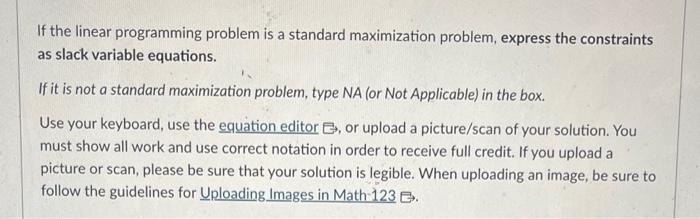 Solved Identify whether the given linear programming problem | Chegg.com