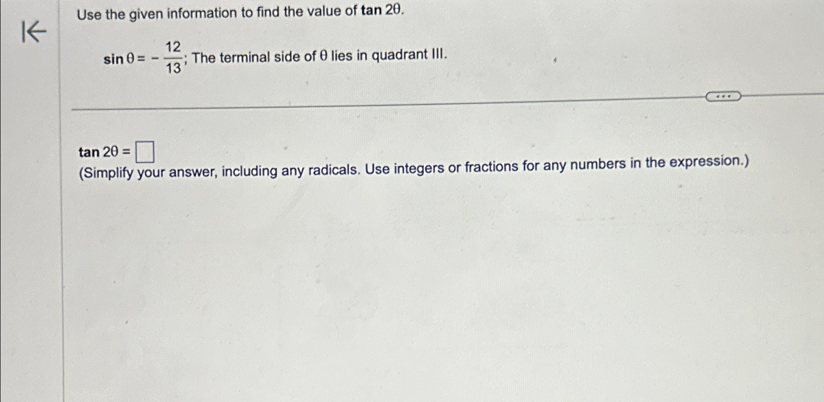 Solved Use the given information to find the value of | Chegg.com
