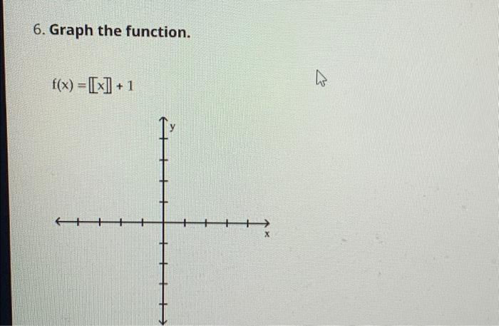 6. Graph the function. f(x)=[[x]]+1 | Chegg.com