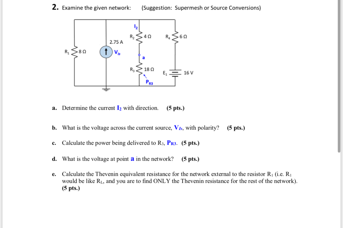 Solved Examine the given network:(Suggestion: Supermesh or | Chegg.com