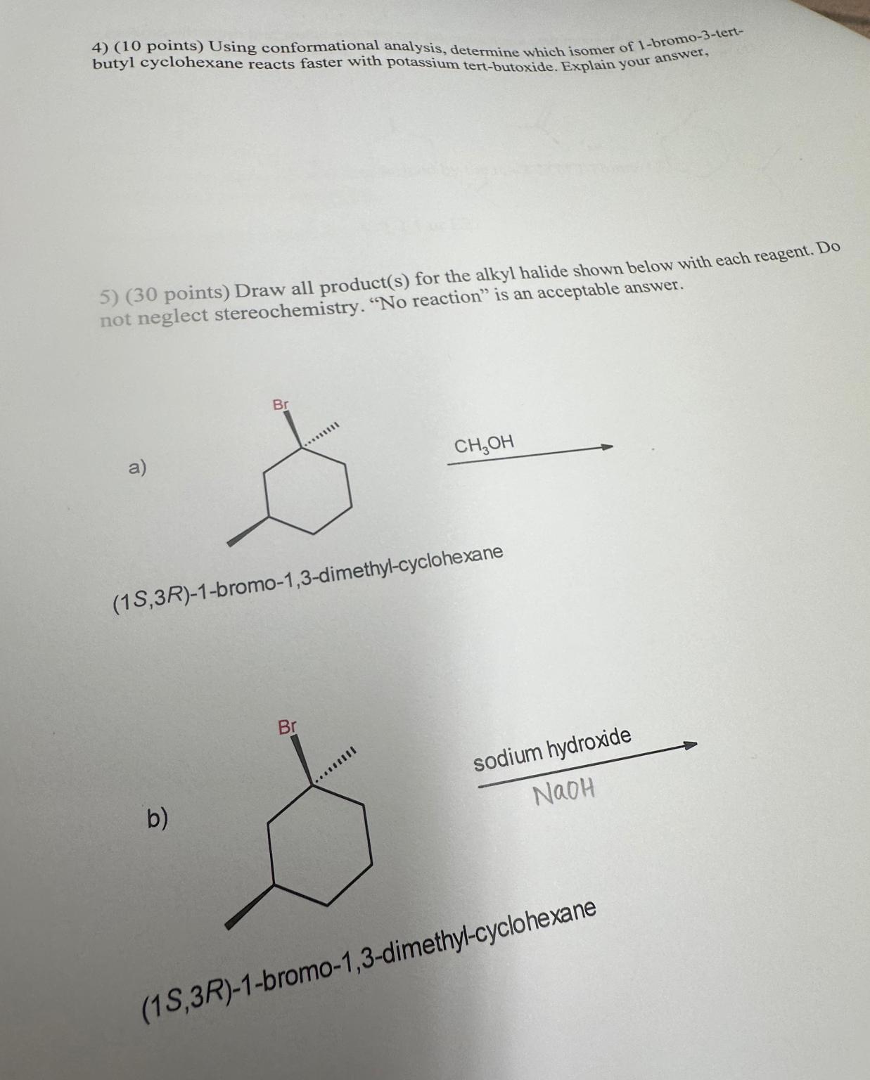 Solved (10 ﻿points) ﻿Using conformational analysis, | Chegg.com