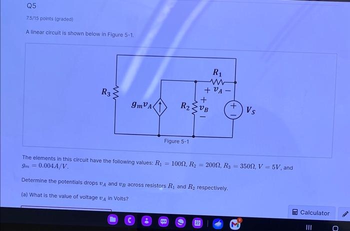 Solved A linear circuit is shown below in Figure 5-1. The | Chegg.com