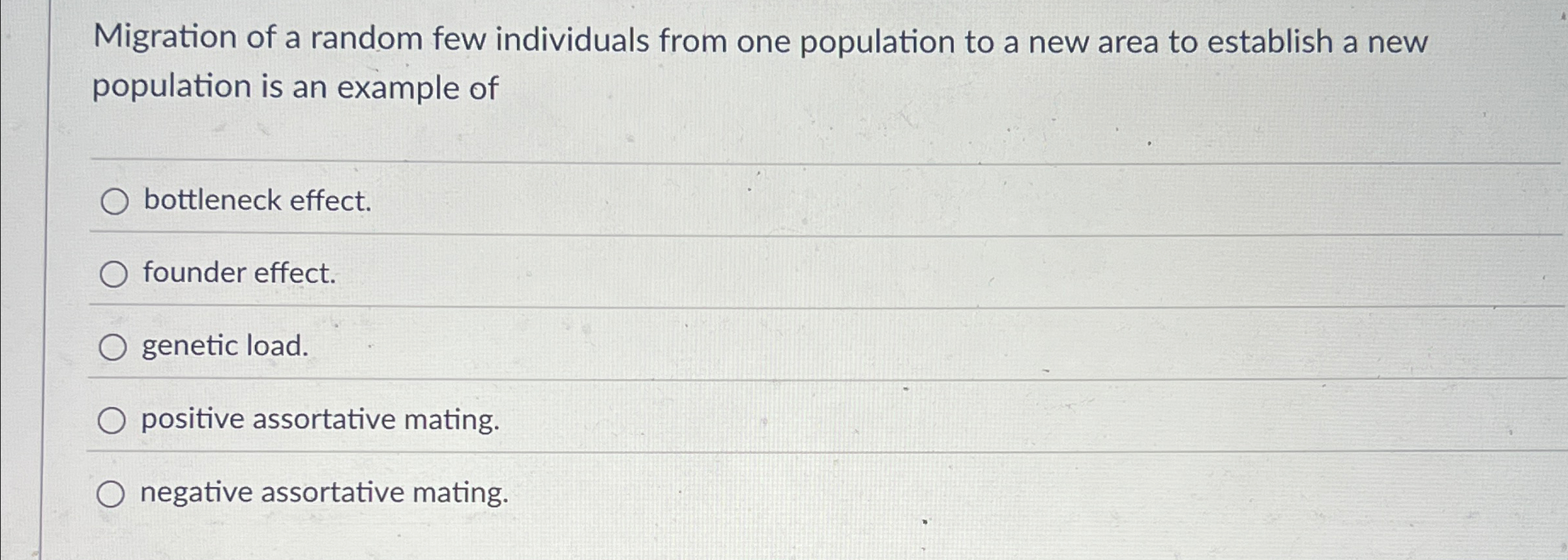 Solved Migration of a random few individuals from one | Chegg.com