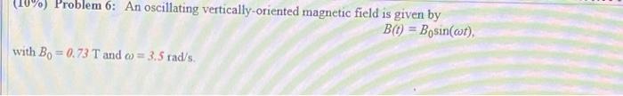 Solved 10%) Problem 6: An oscillating vertically-oriented | Chegg.com