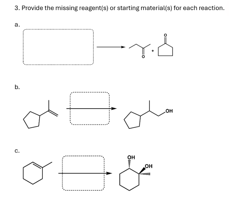 Solved Provide the missing reagent(s) ﻿or starting | Chegg.com