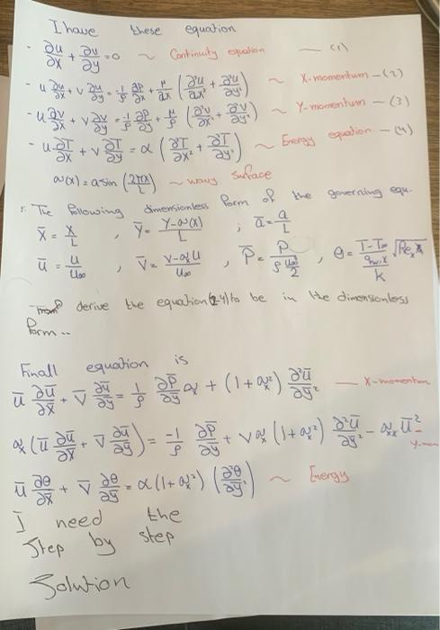 I have ou ou axay 0 Ereny equation - - (4) these equo | Chegg.com