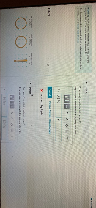 Solved Review (Figure 1) shows a 10-cm-diameter loop in | Chegg.com