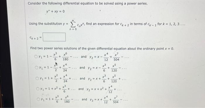 Solved Consider the following differential equation to be | Chegg.com
