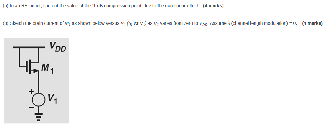 (a) ﻿In an RF circuit, find out the value of the | Chegg.com