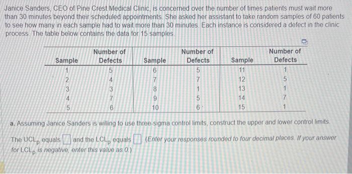 Solved construct the upper and lower control limits. three | Chegg.com
