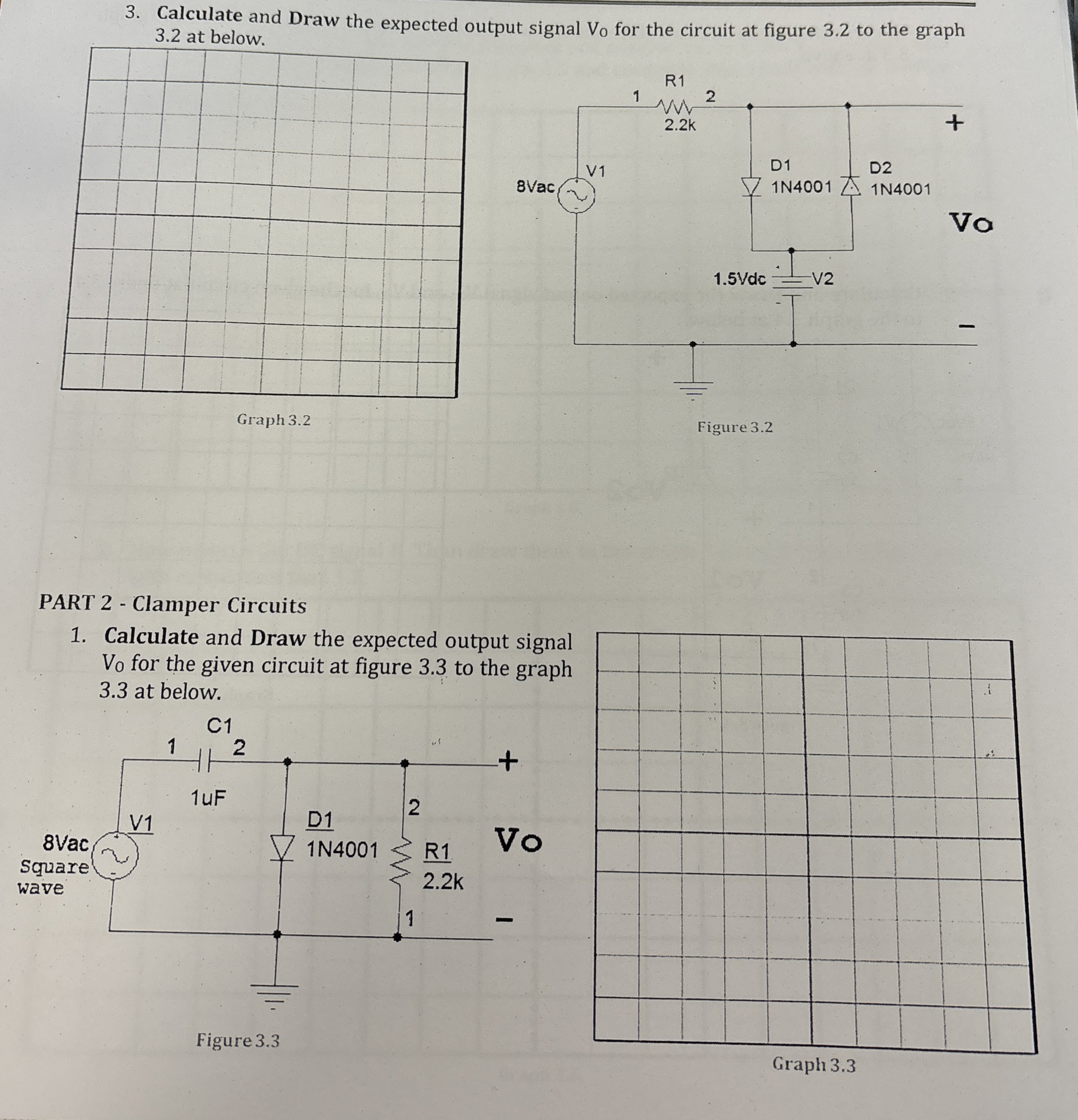 Solved Calculate And Draw The Expected Output Signal V0 ﻿for 1470