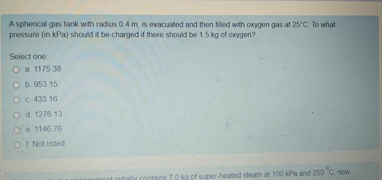 Solved A spherical gas tank with radius 0.4 m, is evacuated | Chegg.com