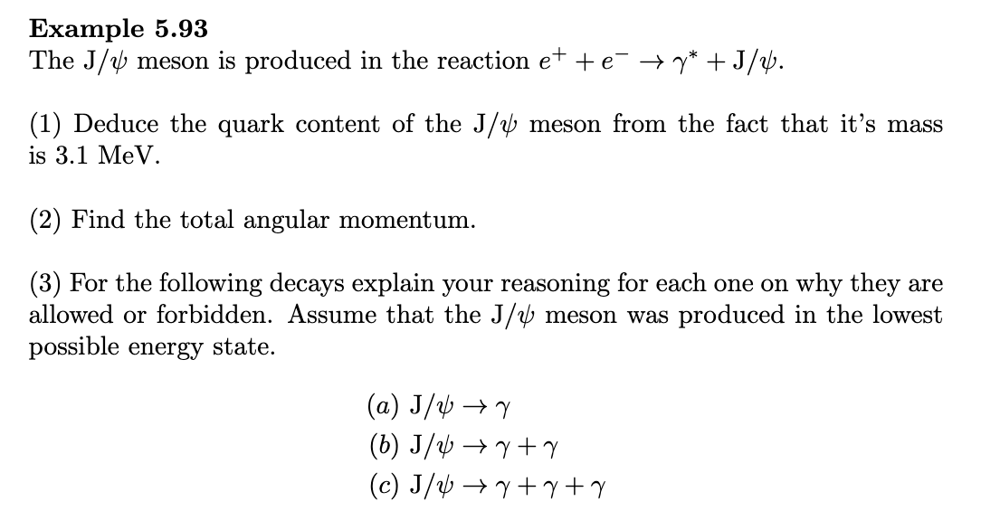J/Psi Meson decay help | Chegg.com