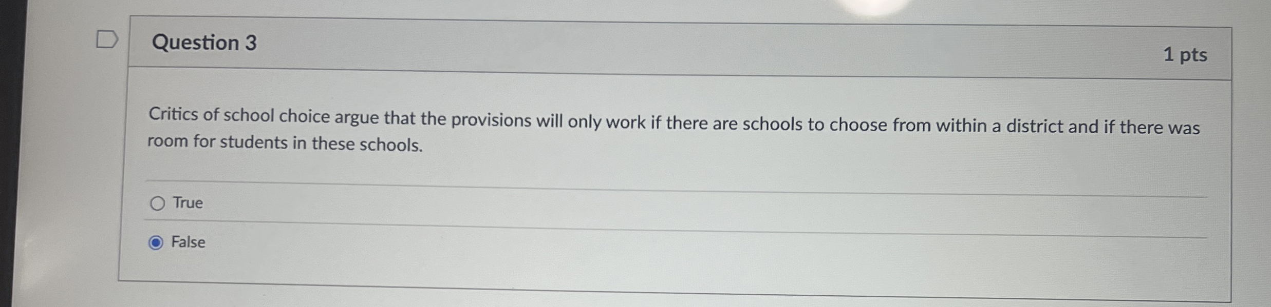Solved Question 3Critics of school choice argue that the | Chegg.com