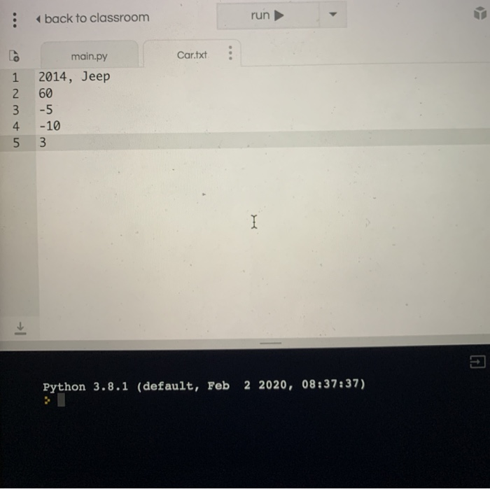 Solved Instructions from your teacher. Car Class Create a | Chegg.com