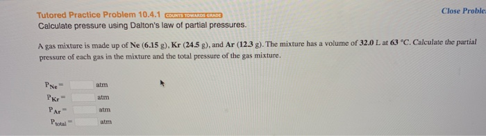 Solved Close Probler Tutored Practice Problem 10.3.2 COUNTS | Chegg.com