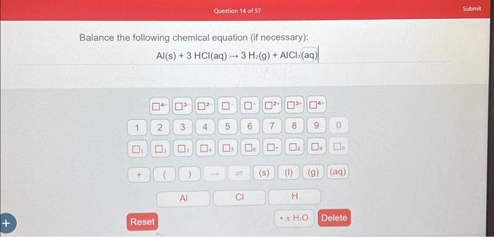 Solved Balance the following chemical equation (if | Chegg.com
