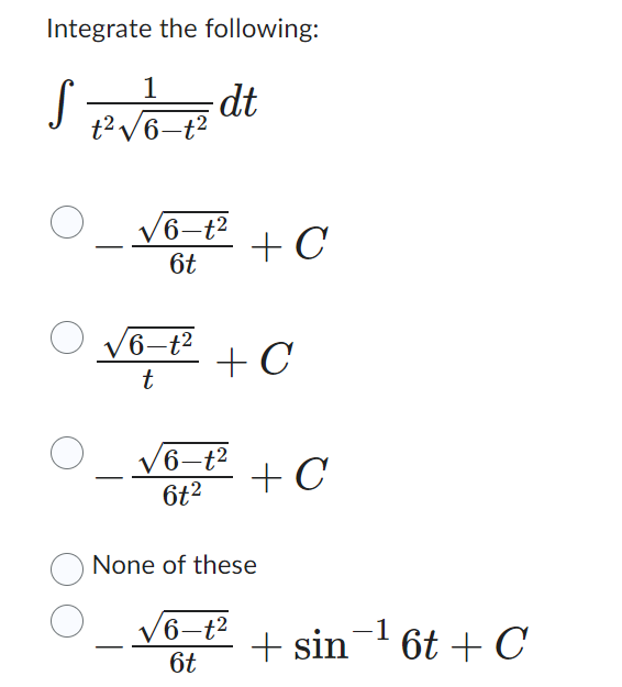 Solved Integrate the | Chegg.com