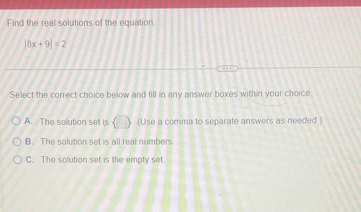 Solved Find the real solutions of the | Chegg.com