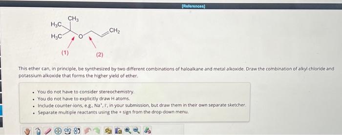 Solved This ether can, in principle, be synthesized by two | Chegg.com