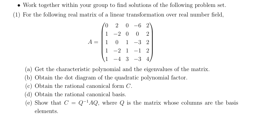 Solved Work together within your group to find solutions of | Chegg.com