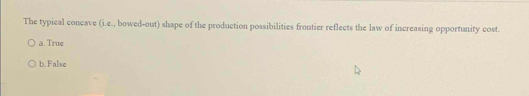 Solved The typical concave (i.e., ﻿bowed-out) ﻿shape of the | Chegg.com