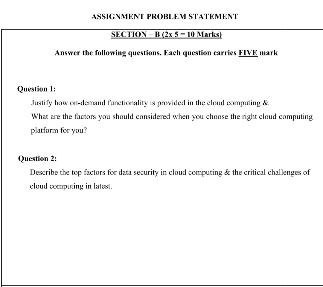Solved Question 1:Justify how on-demand functionality is | Chegg.com