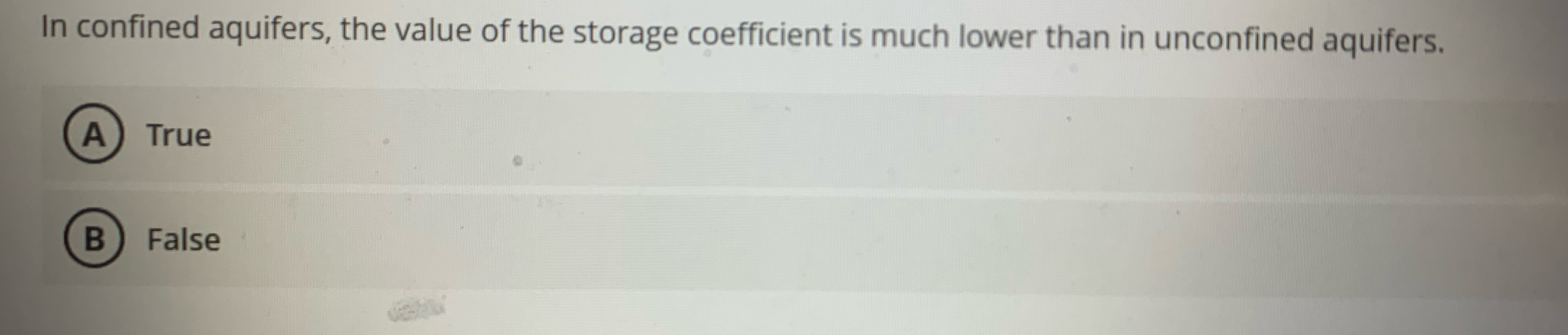 Solved In confined aquifers, the value of the storage | Chegg.com