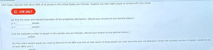 Solved 3A Today reported that about 20% of all pespie in the | Chegg.com