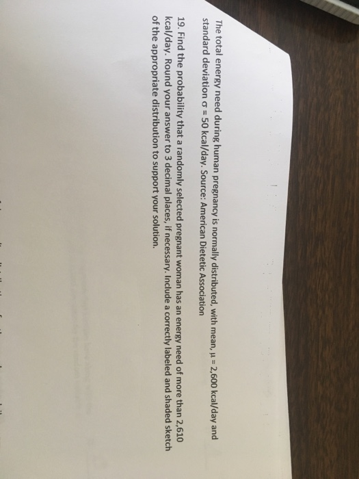 Solved The total energy need during human pregnancy is | Chegg.com