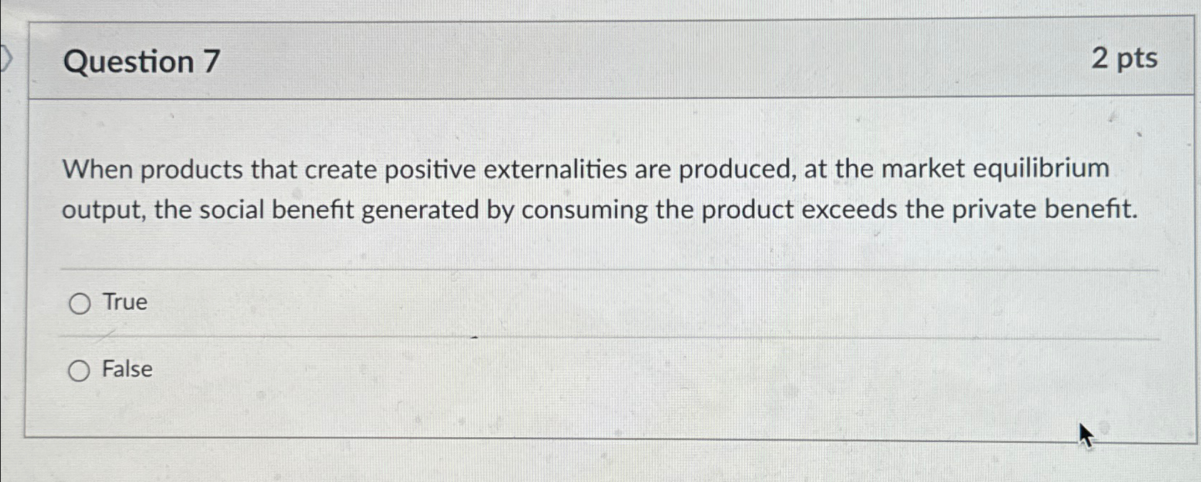 Solved Question 72 ﻿ptsWhen products that create positive | Chegg.com