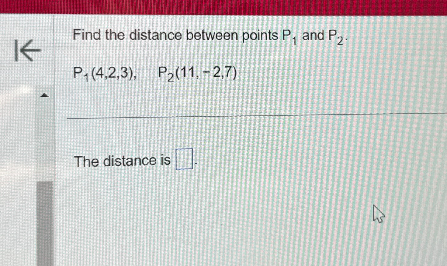 Solved Find the distance between points P1 ﻿and | Chegg.com