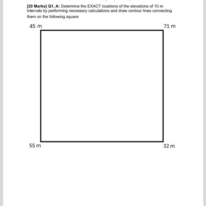 Solved [20 Marks) Q1, A: Determine the EXACT locations of | Chegg.com