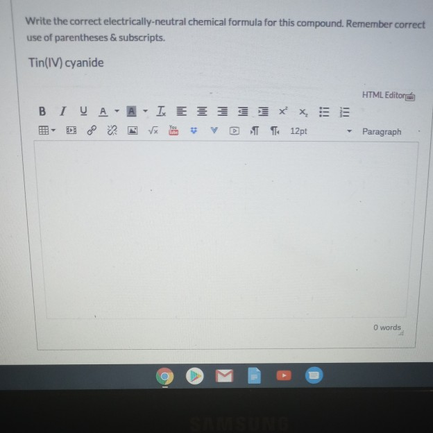 Solved Write the correct electrically-neutral chemical | Chegg.com
