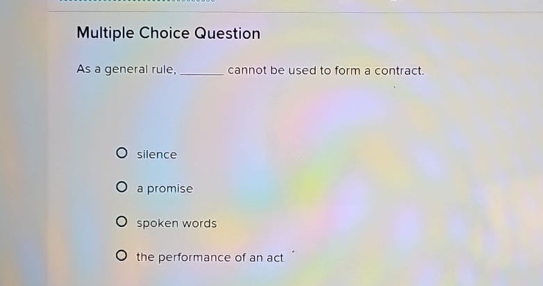 Solved Multiple Choice QuestionAs a general rule, ﻿cannot | Chegg.com