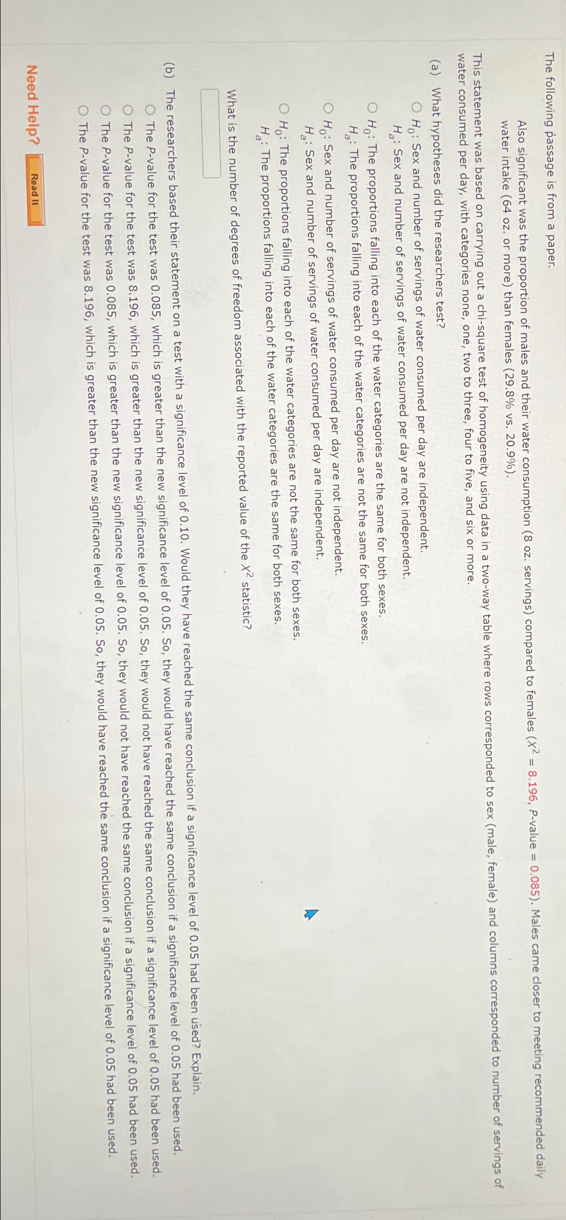 Solved The following passage is from a paper.Also | Chegg.com