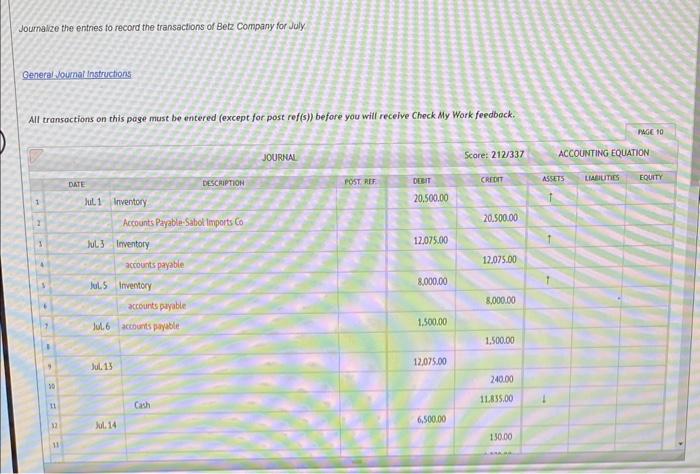 Solved The following selected transactions were completed by | Chegg.com