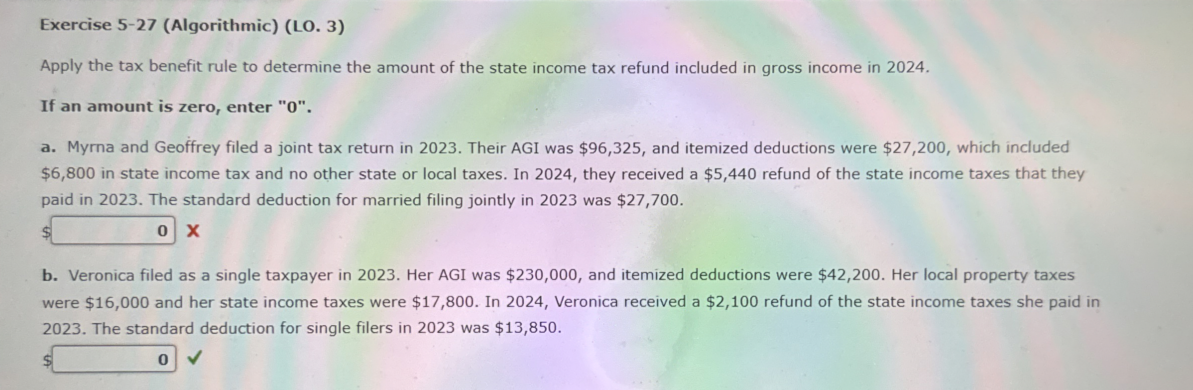 Solved Exercise 5-27 (Algorithmic) (LO. 3)Apply the tax | Chegg.com