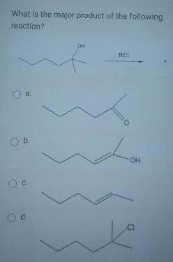 Solved What is the major product of the following | Chegg.com