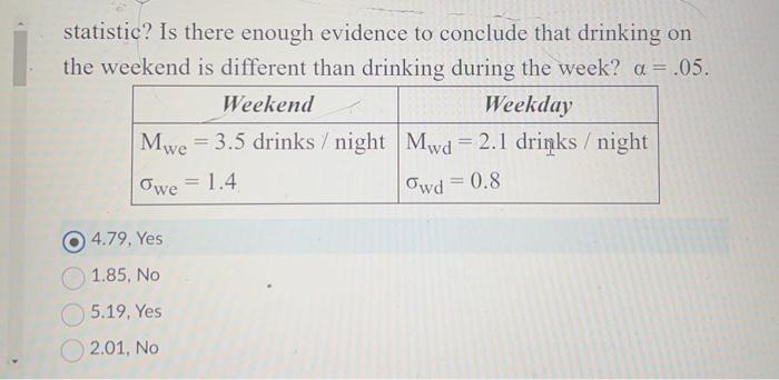 statistic? Is there enough evidence to conclude that | Chegg.com