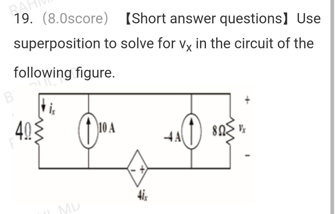 Solved 19. (8.0score) 【Short answer questions】Use | Chegg.com
