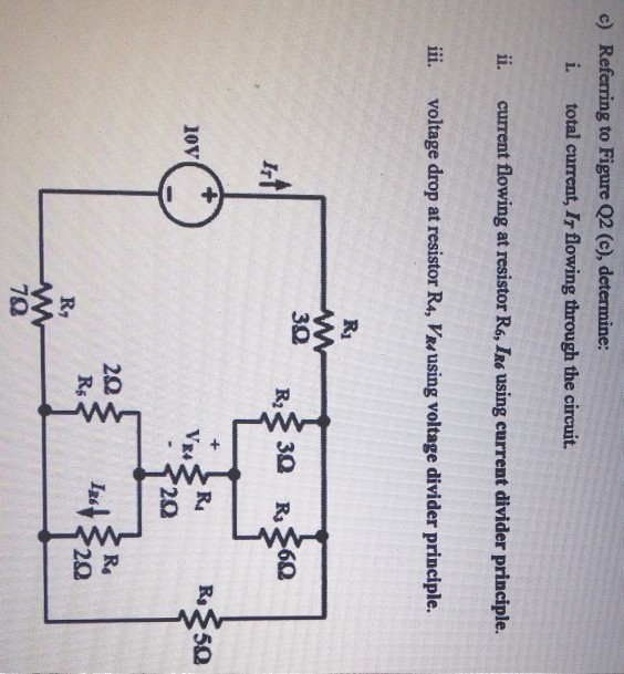 Solved c) Referring to Figure Q2 (c), determine: i. total | Chegg.com