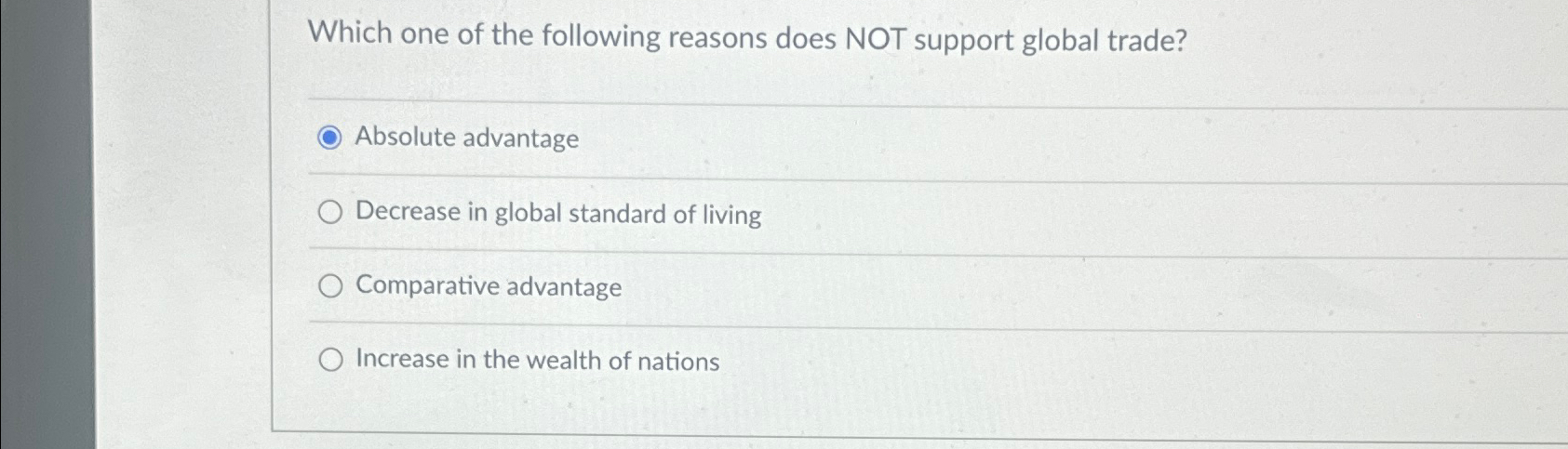 Solved Which one of the following reasons does NOT support | Chegg.com