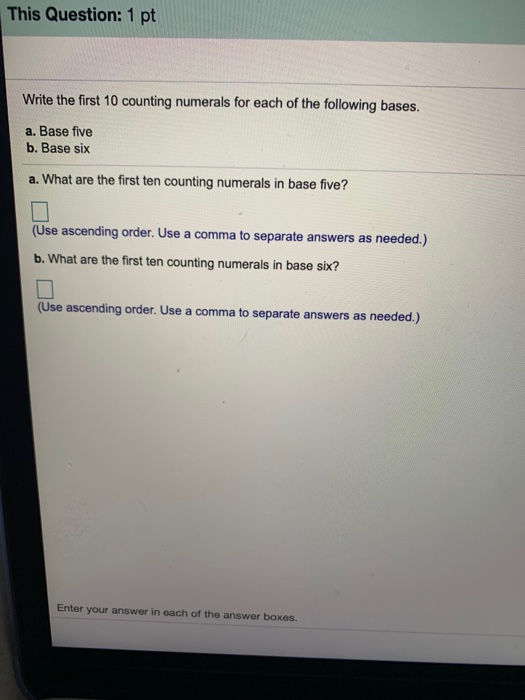 Solved This Question: 1 pt Write the first 10 counting | Chegg.com