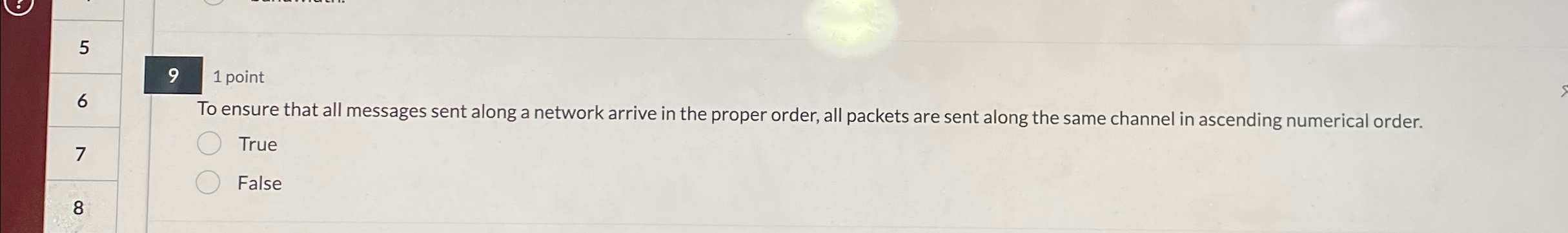 Solved 591 ﻿point6 ﻿To ensure that all messages sent along a | Chegg.com