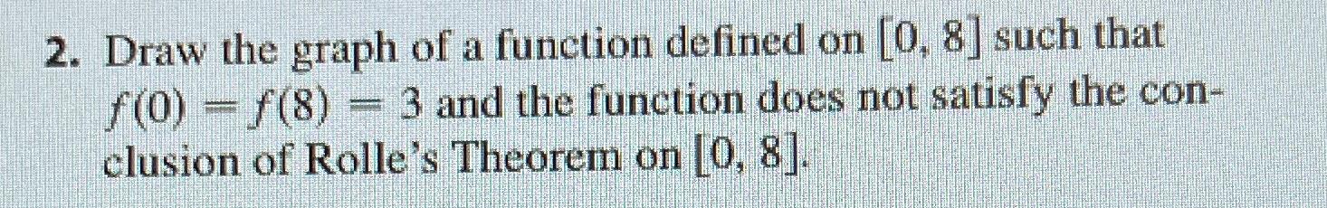 Solved Draw the graph of a function defined on 0,8 ﻿such | Chegg.com