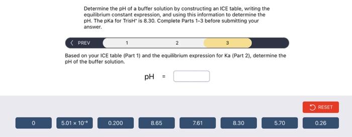 Solved Determine the pH of a buffer solution by constructing | Chegg.com
