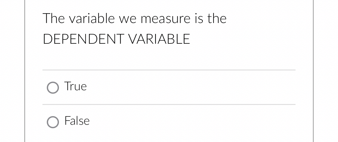 Solved The variable we measure is the DEPENDENT | Chegg.com